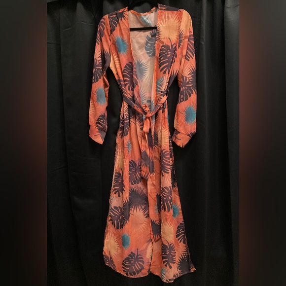 Swim | Vintage Style Lightweight Beach Cover Up Boho Duster | Poshmark